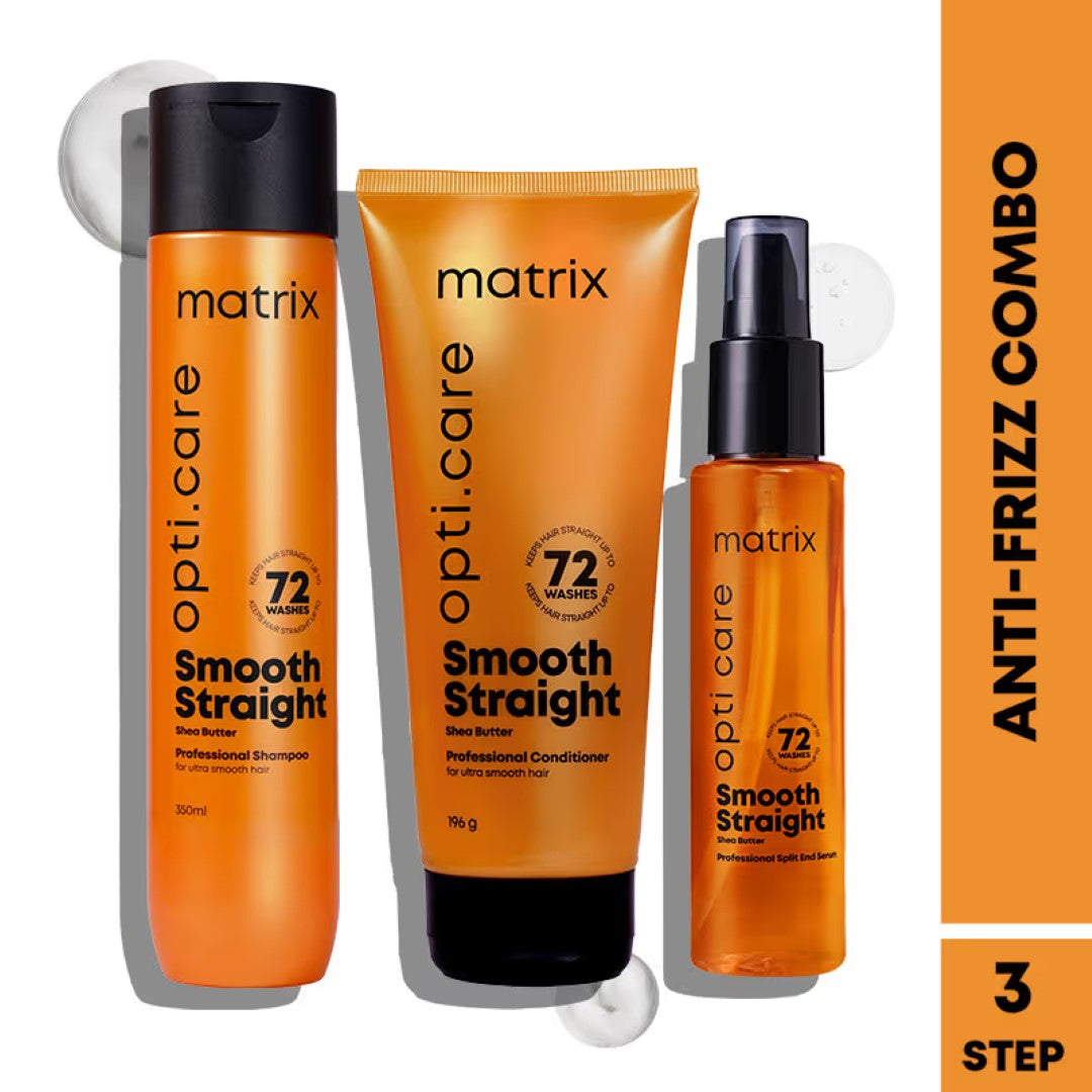 Matrix Opti.Care 3-Step Regime, Up To 4 Days Frizz Control, Shampoo ...